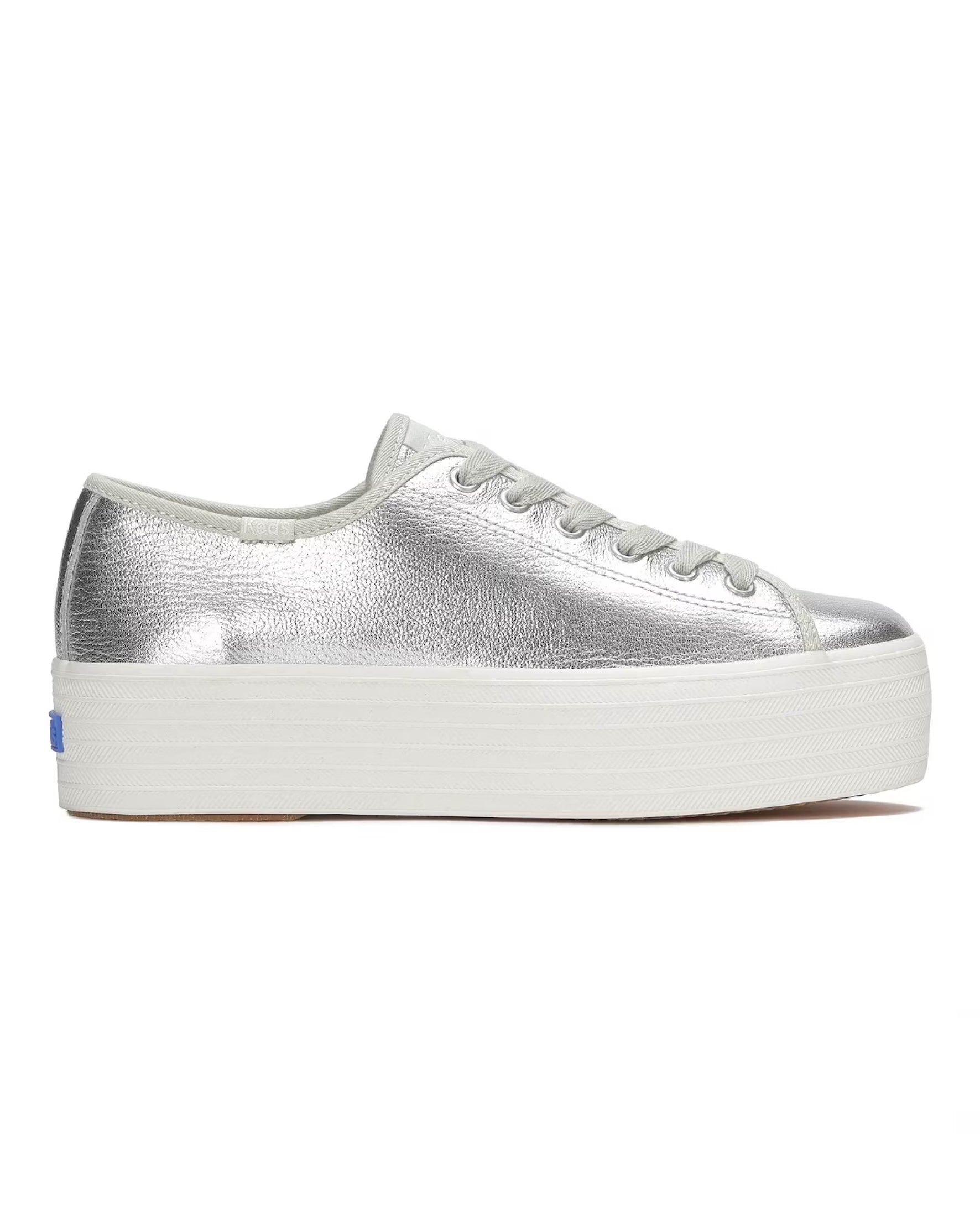 TRIPLE UP WASHED METALLIC LAT SILVER – Keds Guatemala