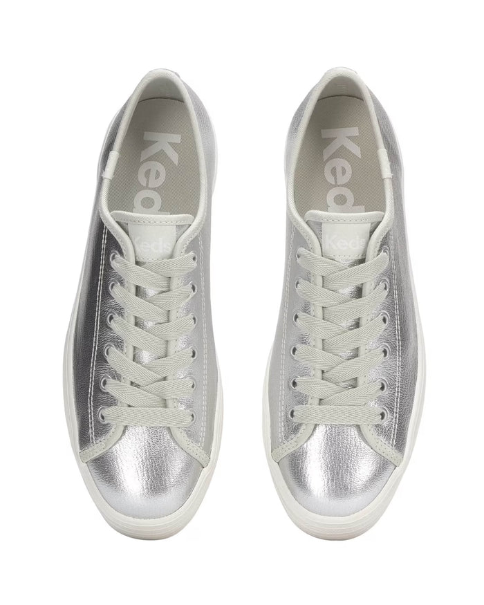 TRIPLE UP WASHED METALLIC LAT SILVER – Keds Guatemala